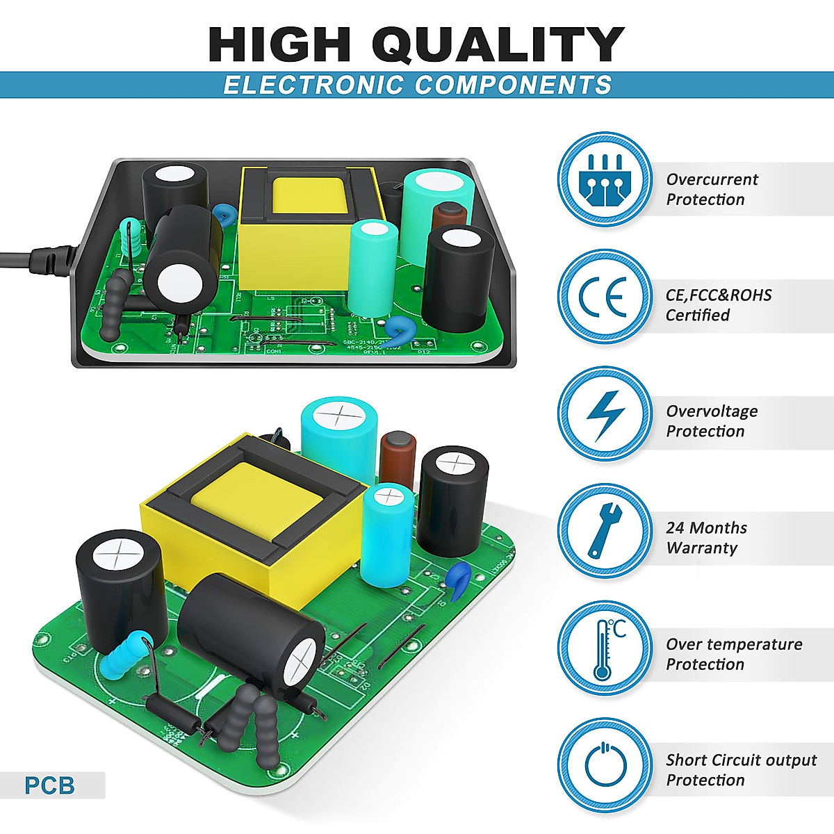 PwrON 9V AC/DC Adapter for Octane Fitness Q35 Q35e Q35c Q35ce Q37 xR3c xR4 xR4c xR4ci xR6 xR6e xR6ce Elliptical Treadmill Cardio Machine Power Supply Cord