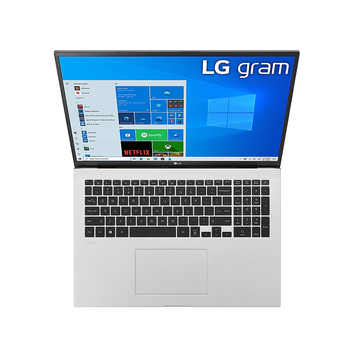 LG Gram 17Z90P Laptop 17" IPS Ultra-Lightweight, (2560 x 1600), Intel Evo 11th gen Core i7, 16GB RAM, 2TB SSD, Upgradeable Windows 10 Home, Alexa Built-in, 2X USB-C, HDMI, USB-A - Silver