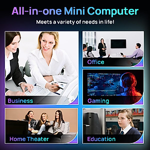 Trycoo HA-2 Mini PC, AMD Ryzen 7 5800U (8C/16T, up to 4.4Ghz), 16GB RAM 512GB M.2 2280 SSD, Win 11 Pro Mini Desktop Computer 4K@60Hz HD 2.0/DP/Type-C/WiFi 6/BT5.2/USB3.2