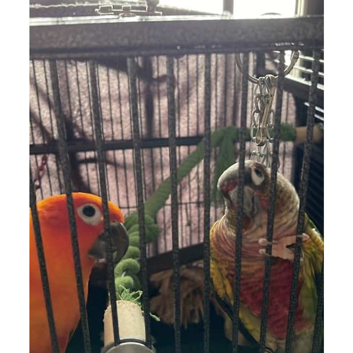 Bird Stand Perch U Shape Bird Perch Stand Toy,Hemp Rope Material Parrot Stand Platform Accessories Exercise Toys for Birds and Parrots Natural Bird Cage Toys Supplies for Small Medium Birds
