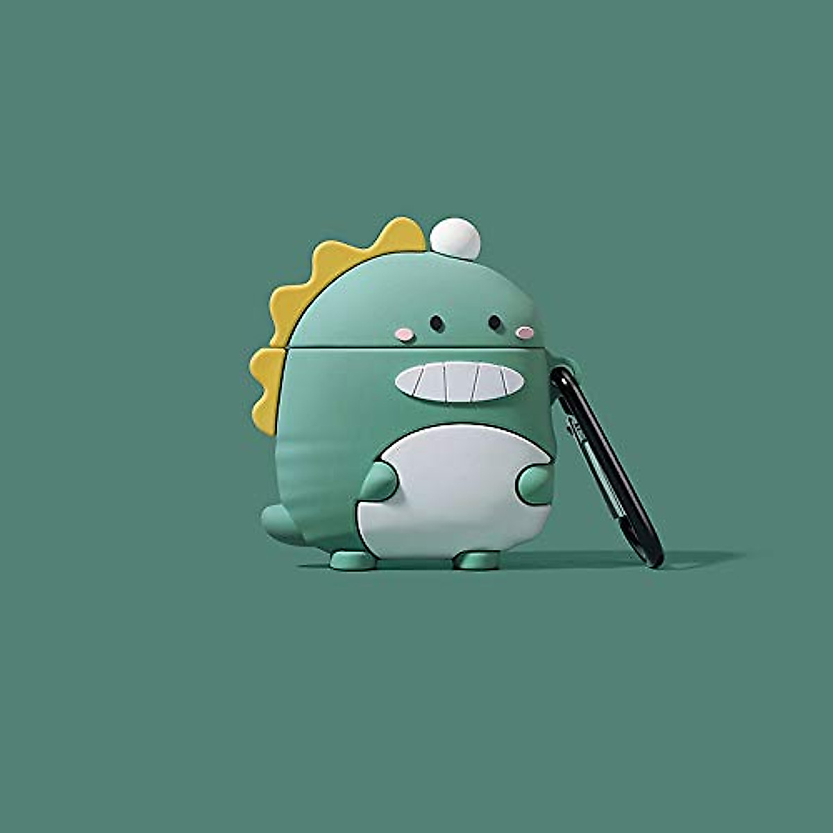 Compatible with Airpods Case, Silicone 3D Cute Animal Penguin Chicken Duck Reindeer Piggy Fun Cartoon Character Airpod Cover, Kawaii Funny Fashion Cool Design Skin (AirPods 1,2, Pink Dinosaurs)