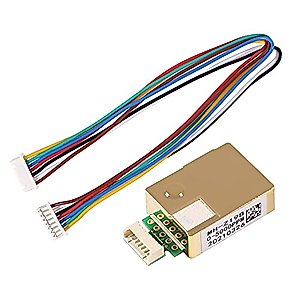 AITRIP 1PCS MH-Z19B Infrared Carbon Dioxide Monitor Sensor CO2 Detection Sensor Module UART PMW Wave Output 0-5000ppm+Cable
