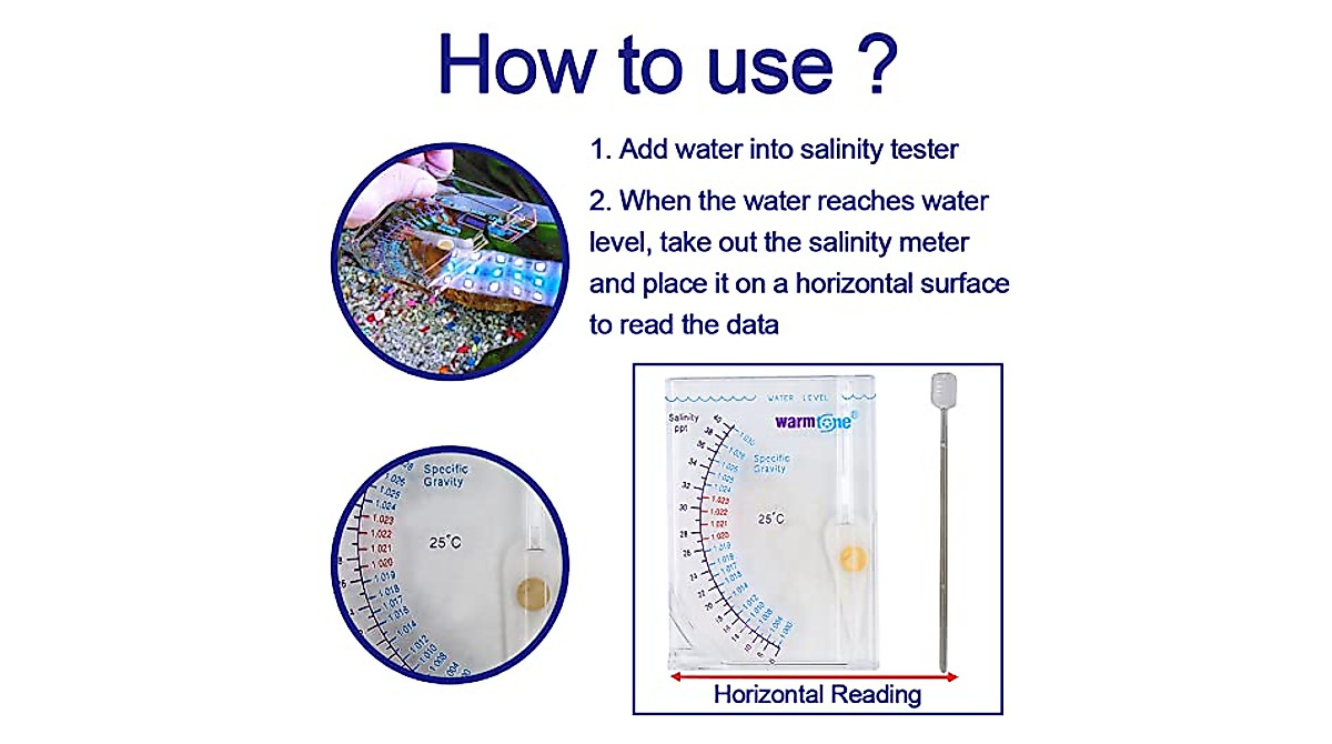Abnaok Salinity Tester, Sea Specific Gravity Test for Fish Tank Pond ...