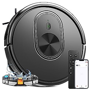 Robot Vacuum and Mop Combo, 3 in 1 Mopping Robotic Vacuum with Schedule, App/Bluetooth/Alexa, 1600Pa Max Suction, Self-Charging Robot Vacuum Cleaner, Slim, Ideal for Hard Floor, Pet Hair, Carpet