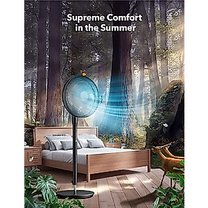 Oscillating Fan, Pedestal Fan with Remote Control, Quiet 9 Speed Levels 9-Hour Timer 3 Wind Modes 14-inch Adjustable Height, Electric Cooling Floor Fan for Bedroom, Standing Fan for Home Indoor Use