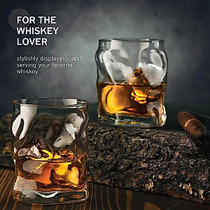 Bormioli Rocco Sorgente Double Old Fashioned Glasses, Set of 4,14.25 ounces