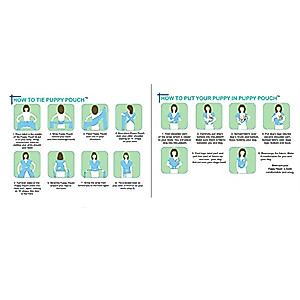 Puppy Pouch Pet Carrier Sling | Front | Adjustable Hands Free Front Facing Dog Pouch | Relieves Your Pet's Anxiety and Stress (Dark Grey)