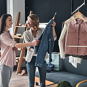 Metal Body Shape Clothing Display Hangers with Adjustable Waist and Arms, Female Mannequin Torso for Retail Boutique Photography Show, Fashionable Dress Form to Hang Coat Jackets Sweater Tops