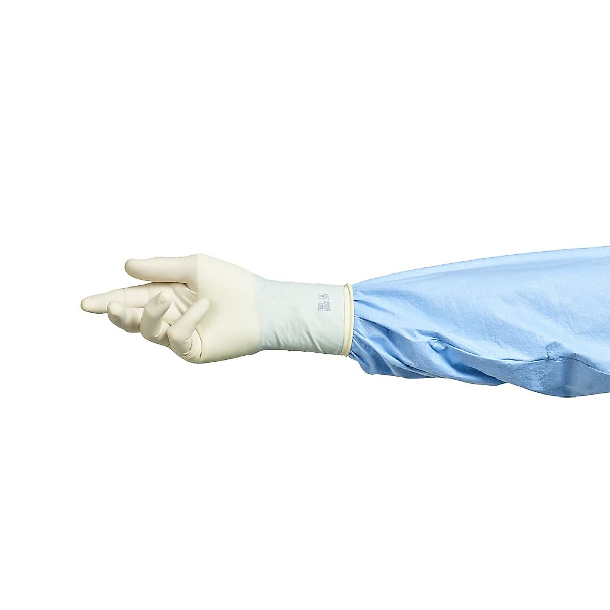 HALYARD Surgical Gloves Latex Sterile Individually Wrapped Pairs Powder Free Medical Disposable Gloves, 8.7 mil, Size 5.5 XS, Cream, SGL65055 (Box of 50 Pairs - 100 Total)