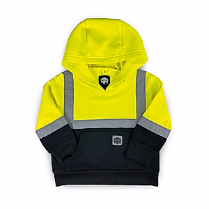 Buffalo Outdoors® Workwear Kid's Hi Vis Reflective Safety Hoodie (5/6) Yellow