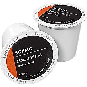 Amazon Brand - 100 Ct. Solimo Medium-Dark Roast Coffee Pods, House Blend, Compatible with Keurig 2.0 K-Cup Brewers