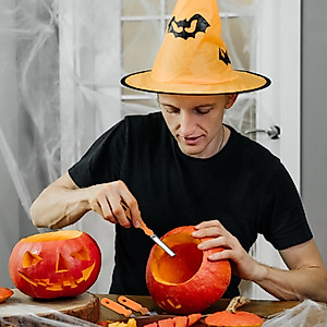 Pedenty 7 Pieces Halloween Pumpkin Carving Kit - Heavy Duty Stainless Steel Carving Tools Set Sculpting Scoop Knives for Halloween Decorations Jack-O-Lanterns