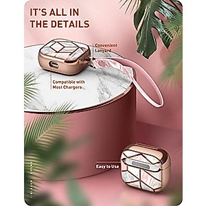 i-Blason Cosmo Series Case Designed for Airpods 3rd Generation Case, 360° Protective Stylish Airpod Case 3rd Generation Cover Compatible with Airpods 3 Case 2021 (Marble)