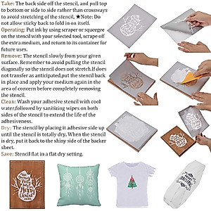 YeulionCraft Christmas Theme Self-Adhesive Silk Screen Printing Stencil, Reusable Sign Stencils for Painting on Wood, DIY Decoration T-Shirt Fabric, Christmas Car