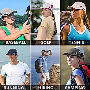 GADIEMKENSD Outdoor Running Hat Men's Cooling UPF50+ Womens Baseball Cap Sport Mesh Sun Hat Trucker Dad Hats Quick Dry Breathable Unstructured for Summer Camping Fishing Hiking Improved Dark Gray M