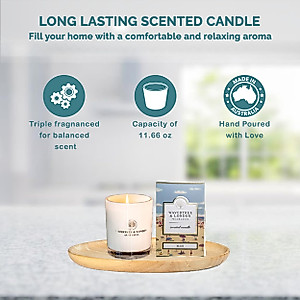 Wavertree & London Organic Beach Scent Soy Wax Candle | Non Toxic 100% Cotton Wick Triple Scented Pure Natural Soy Wax Candles, Hand Poured in Australia | 60 Hours Burning Time, 11.66 Oz