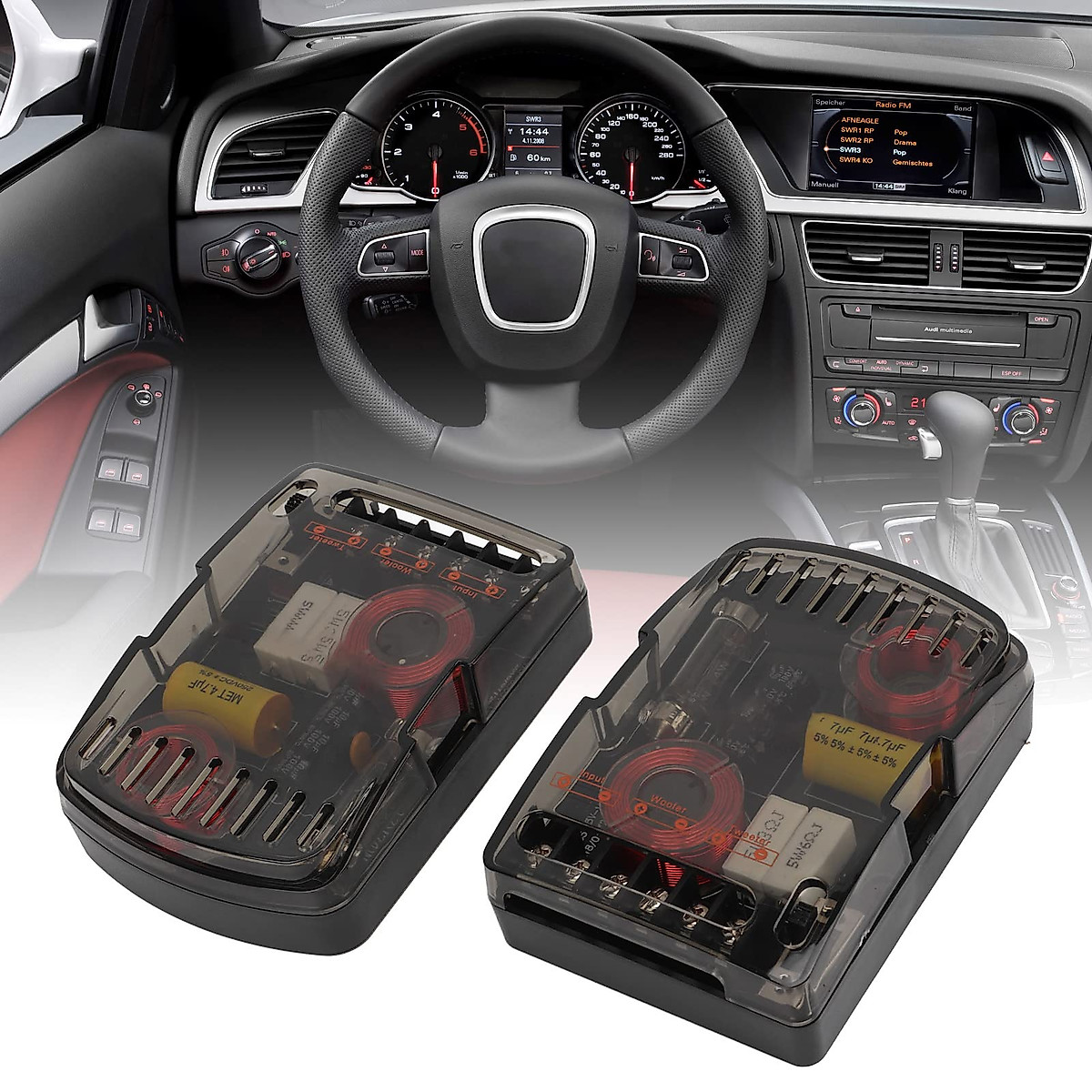 Speaker Frequency Divider, Universal Car Audio Crossover Easy Operation for Automobiles