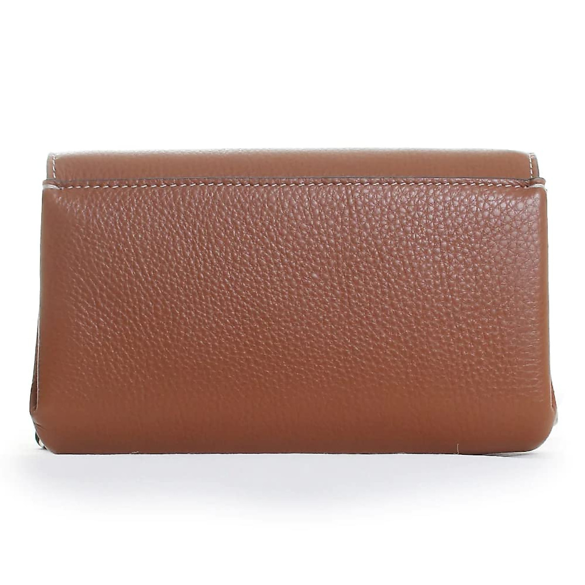 Tory Burch Womens Miller Leather Crossbody Shoulder Handbag Brown Small