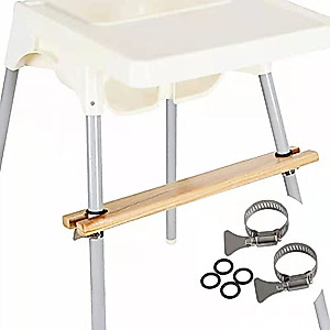 High Chair Footrest Compatible with IKEA Antilop - 100% Non-Slip Adjustable Accessories Wooden Foot Rest Compatible with Antilope Highchair Accessories Baby