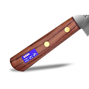 Seki Japan Masahiro Japanese Professional Boning Knife Traiangle Type, 150 mm (5.9 inch), Japanese Carbon Steel Kitchen Cutlery, Chef Knives with Rose Wood Handle