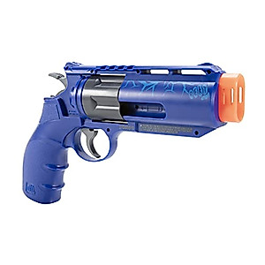Rekt Jury Revolver CO2-Powered Foam Dart Blaster Pistol Gun, Blue