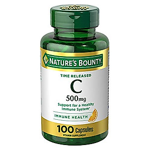 Nature's Bounty Vitamin C, Immune Support, 500mg, Capsules, 100 Ct