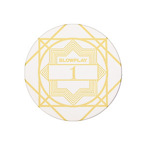 SLOWPLAY Nash Ceramic Poker Chips in Bulk, Casino Grade Ceramic 10-Gram Poker Chip for Texas Hold'em, 39mm Professional Chips Pack of 50 with Denomination of 1