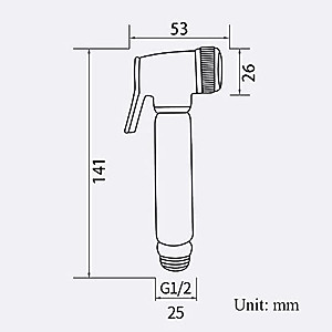 ZLOCYIVHE Bidet Handheld Water Sprayer Bidet Shower Attachment Cloth Diaper Toilet Sprayer Kit with Hose Cold Water Brass Chrome Toilet Bidet Sprayer Set