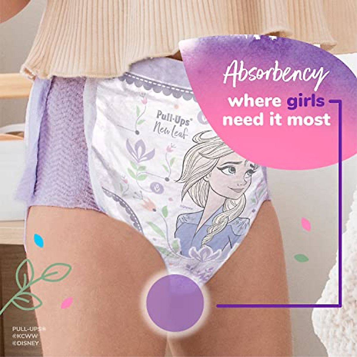 Pull-Ups New Leaf Girls' Disney Frozen Potty Training Pants, 3T-4T (32-40 lbs), 68 Ct