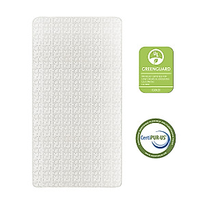 Dream On Me 2-in-1 Breathable 150 Ultra Coil Inner Spring Standard Crib & Toddler Mattress in White I Greenguard Gold Certified I JPMA Certified
