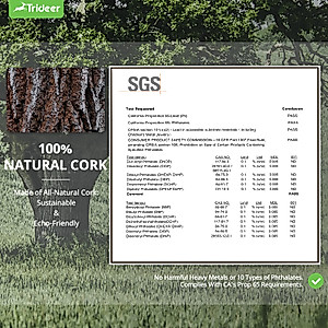 Trideer Cork Yoga Blocks, 2 Pack Yoga Blocks Natural Cork, High Density Yoga Block with Non Slip Surface, Eco-Friendly Yoga Accessories for Women, Ideal for Yoga, Pilates, Stretching