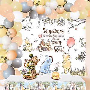 Classic Winnie Baby Shower Decorations, Winnie Party Balloons Garland Arch Kit, Winnie Party Decorations, Winnie Party Supplies, Winnie Party Favors