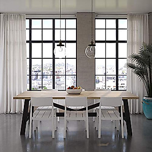 Novogratz Poolside Collection, Chandler Stacking Dining Chairs, Indoor/Outdoor, 4-Pack, White