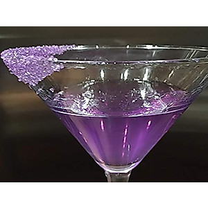 Snowy River Purple Cocktail Sugar - Kosher Certified Naturally Colored Purple Cocktail Rimmer (8oz, Medium Crystal)