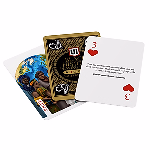 Urban Intellectuals Black History Playing Cards - African American Themed Gold Foil Cool Decks of Cards - Poker Blackjack Famous People Games Educational Quotes Fact Collectibles - Black