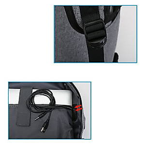 Travel Laptop Backpack Business Anti Theft Slim Durable Laptops Backpack with USB Charging Port, Water Resistant College School Computer Bag Gifts for Men Women Fits 17 Inch Notebook (Grey)