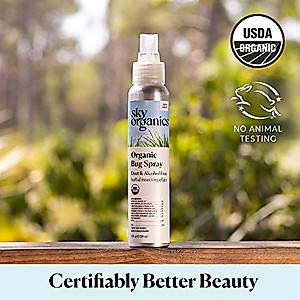 Sky Organics Organic Bug Spray for Body, Alcohol & DEET Free USDA Certified Organic to Protect & Repel, 4 fl. Oz.