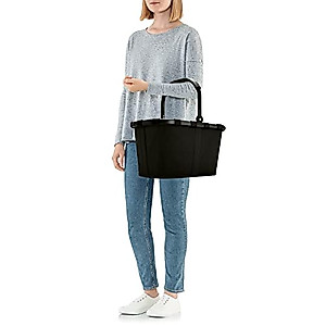 reisenthel carrybag frame black/black - Sturdy shopping basket with plenty of storage space and practical inner pocket - water-repellent