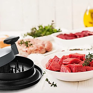 ERTDDE Chicken Shredder, Shred Machine Meat Shredder Tool with Handles and Non-Skid Base Mat Grinder Suitable for Pulled Pork, Beef (Black)