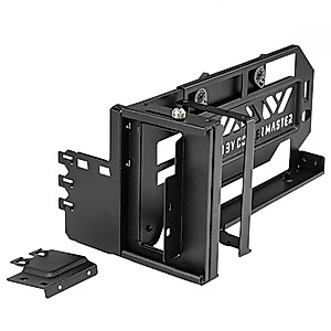Cooler Master Vertical GPU Holder Kit V3, for E-ATX/ATX/mATX PC Case & PCI-E 4.0 Devices, Adjustable Modular Video Card Support, Thick SGCC Steel Bracket, 165 mm Riser Cable Included - Black