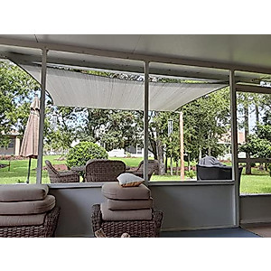 Ifenceview 6'x6'-6'x24' Rectangle UV Blocking Sun Shade Sail Canopy Awning for Patio Yard Garden Driveway Outdoor Facility (6' x 17', Grey)