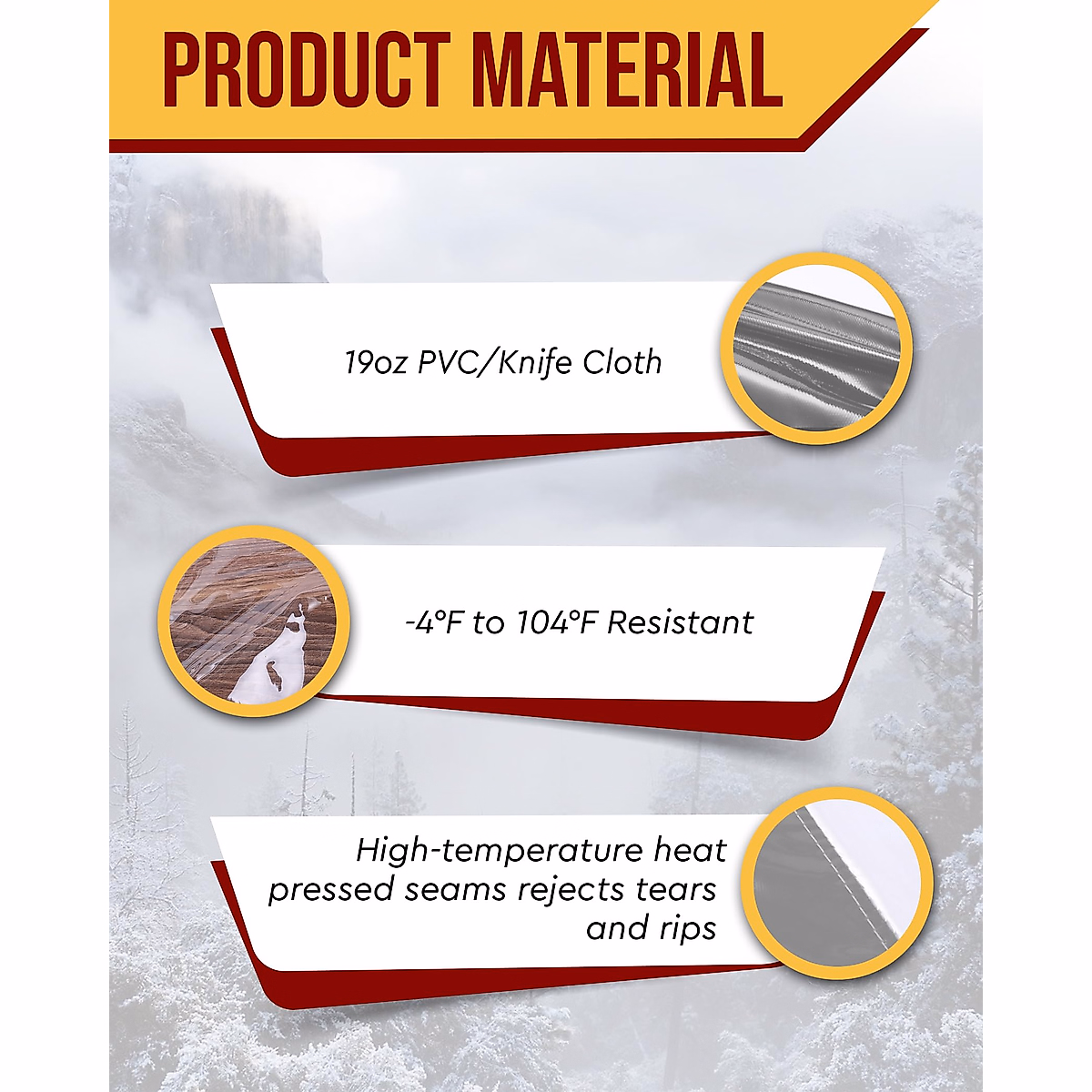 FoundGo 8'H x 10'W Vinyl Curtains for Patio 19oz, Outdoor Clear Vinyl Patio Enclosure,Heavy Duty Clear Tarp Waterproof Vinyl Tarps with Grommets for Pergola, Balcony,Porch,Gazebos，-4℉ Cold Resistant