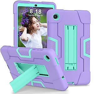 WESOROL Lenovo Tab M8 4th Gen Case 2023 Release,Kids Friendly Lenovo M8 Tablet 4th Case with Kickstand,Heavy Duty Protective Cover for Lenovo Tab M8 4th Gen Case 8.0 Inch (TB300FU/TB300FX) - Purple