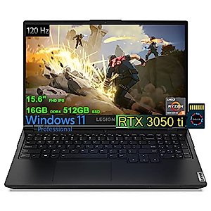 Lenovo Legion 5 15 Gaming Laptop | 15.6" FHD IPS 120Hz (FreeSync) | AMD 6-Core Ryzen 5 5600H (>i5-11300H) | 16GB DDR4 512GB SSD | GeForce RTX 3050 Ti 4GB | USB-C Backlit Win11Pro + 32GB MicroSD Card