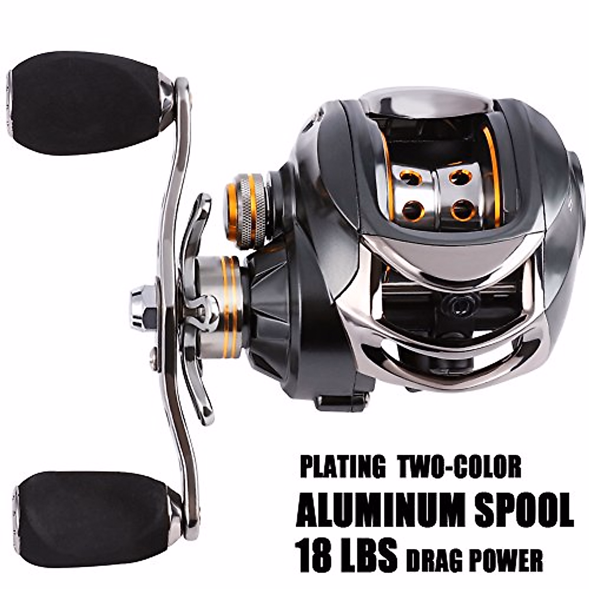 Sougayilang Baitcasting Fishing Reel, 11+1 Shielded Bearings, 18LB Carbon Fibre Drag, 7.0:1 Baitcsters,Magnetic Brake System Fishing Reel