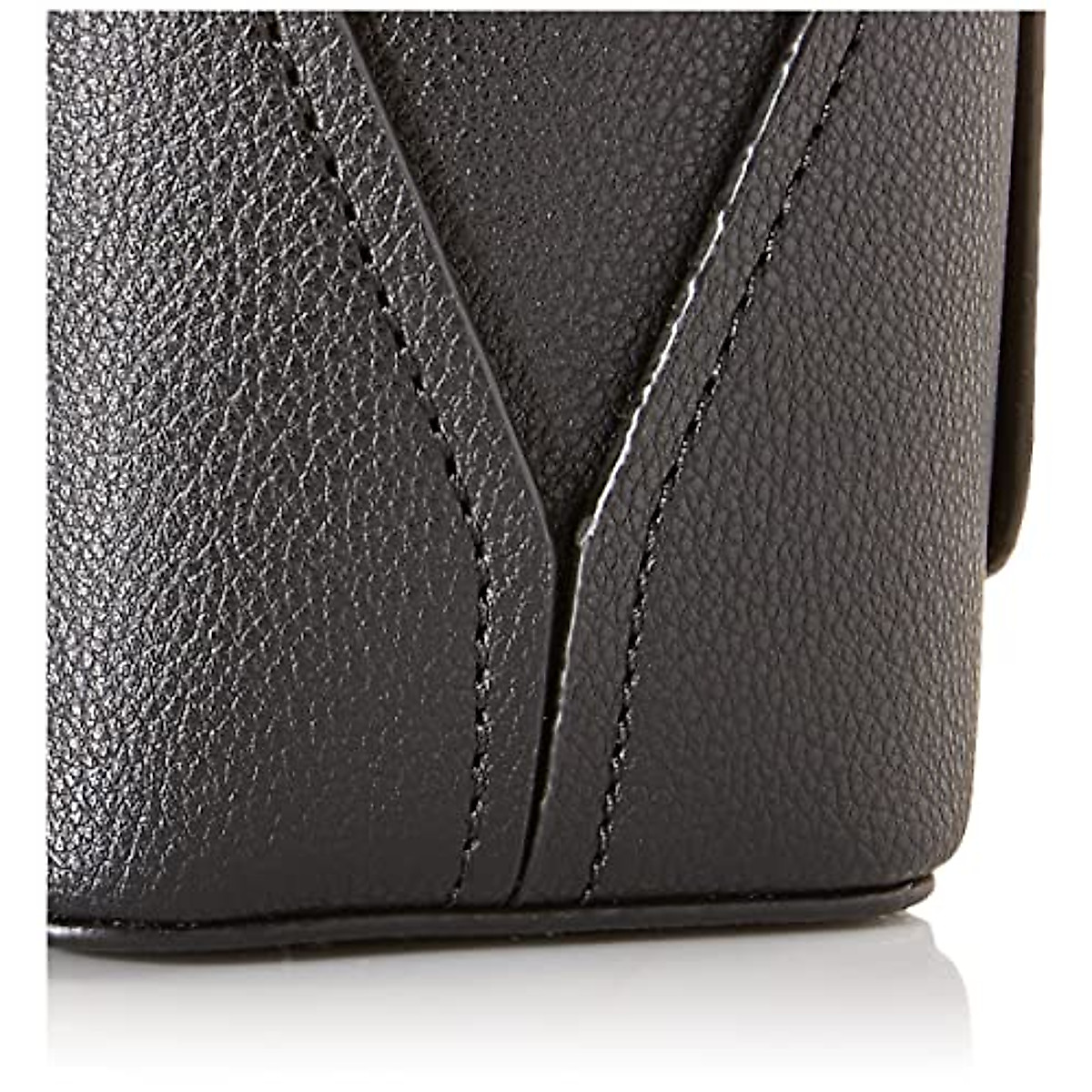 Calvin Klein Hailey Micro Pebble Triple Compartment Chain Crossbody, Black/Silver