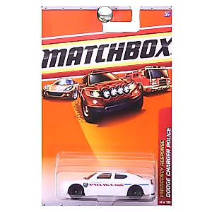 2010 MATCHBOX EMERGENCY RESPONSE #58 WHITE SHREVEPORT POLICE DODGE CHARGER POLICE CAR