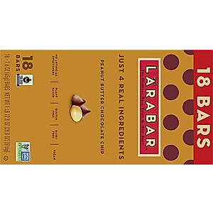 Larabar Peanut Butter Chocolate Chip, Gluten Free Fruit & Nut Bar, 18 Ct