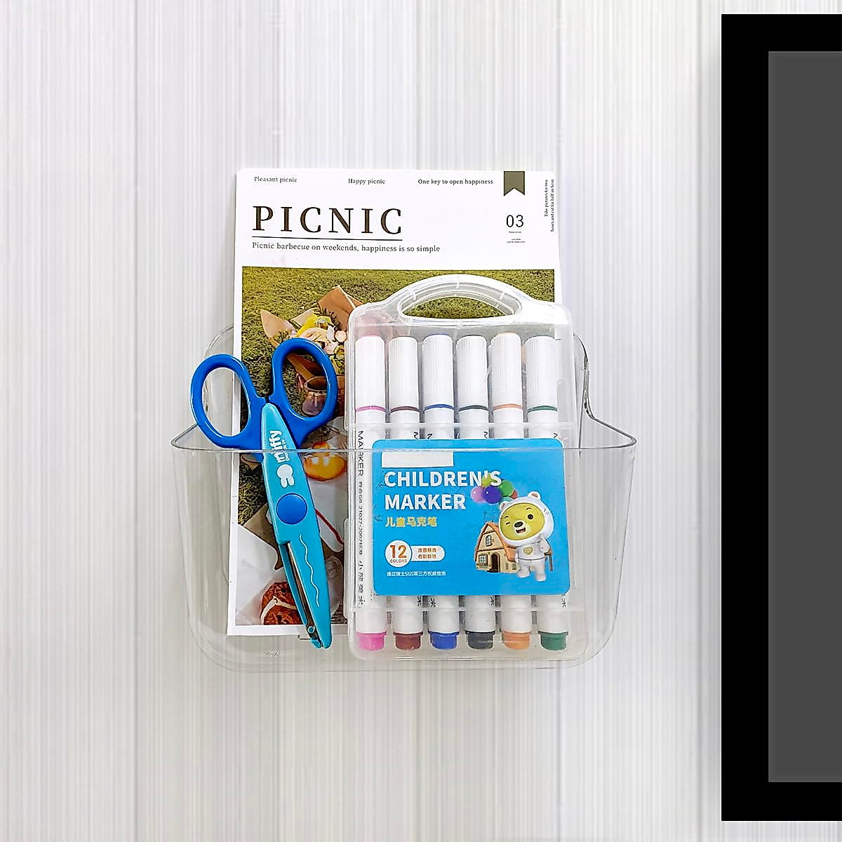 ITATIOLFY 2 Pack Wall Mount Self adhesive Cabinet Door Organizer set,Clear acrylic Floating Shelves, Shower Storage Shelf,For Bathroom,Kitchen,Office,Living Room,Under Sink,Bedside table Decor.