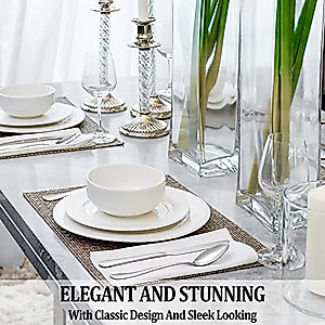 24 Pcs Silverware Set with Steak Knives Service for 4,Stainless Steel Flatware Set,Mirror Polished Cutlery Utensil Set,Home Kitchen Eating Tableware Set,Include Fork Knife Spoon Set,Dishwasher Safe